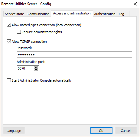 Admin Console—Main Window | Remote Utilities