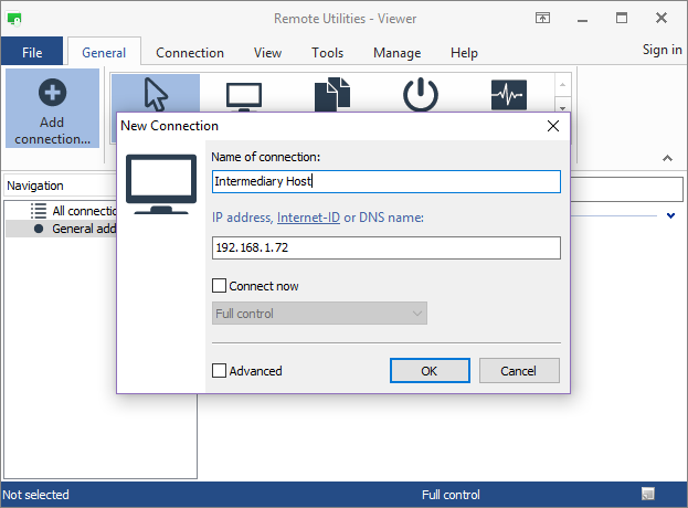 Connect Through Host | Remote Utilities