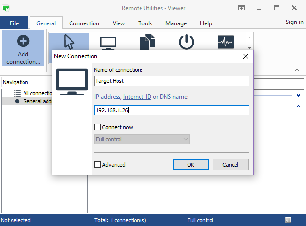 Connect Through Host | Remote Utilities