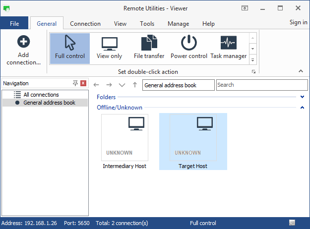 Connect Through Host | Remote Utilities