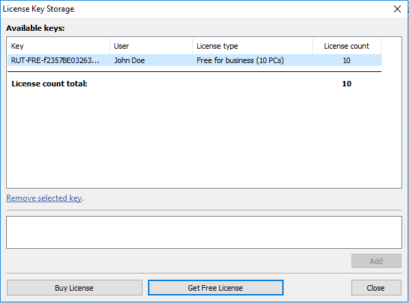 Registration: Free license | Remote Utilities