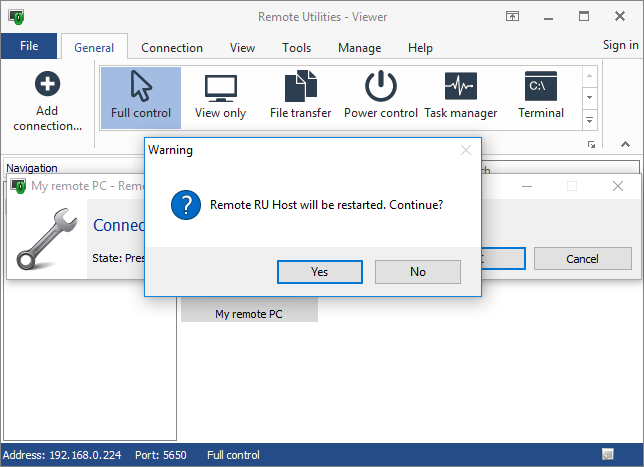 Remote settings | Remote Utilities