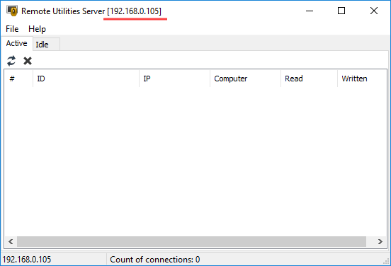 Admin Console—Main Window | Remote Utilities